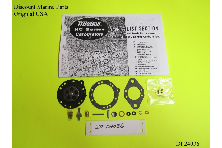 Tillotson HC18A Carburetor Sachs Motor Go kart KM24 Carb Kit DI 24036