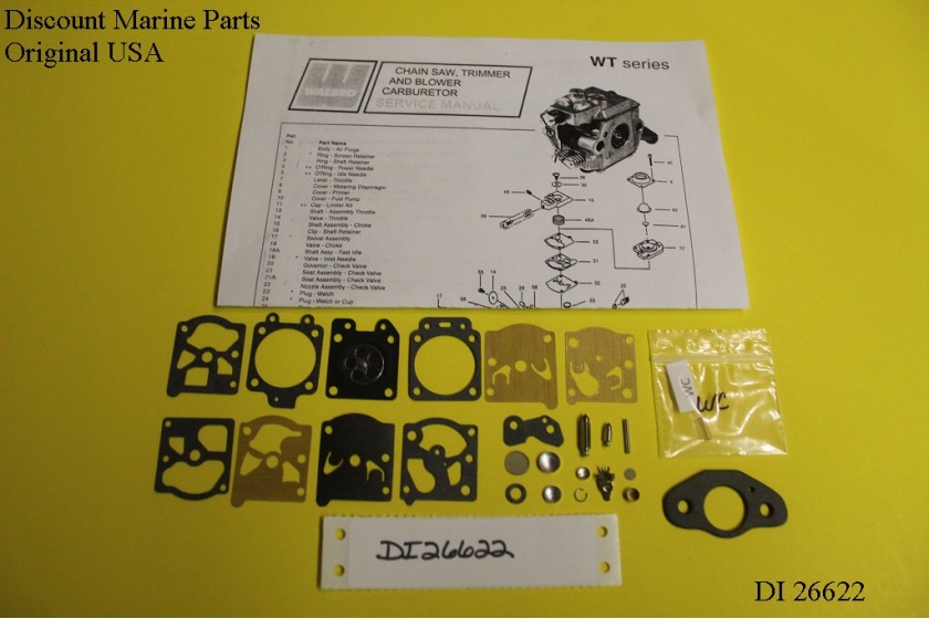 Homelite Trimmer ST135? Carburetor Walbro WT177 Carb Kit DI 26622