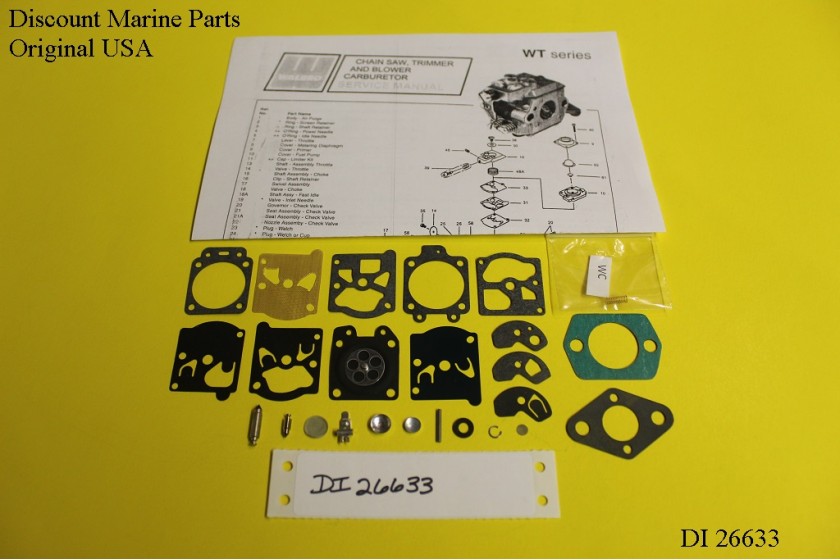 Stihl Trimmer HS75 HS80 HS85 Carburetor Walbro WT412A Carb Kit DI 26633