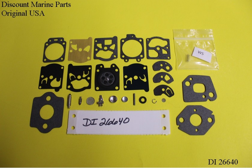 Poulan weedeater Edger GE21 Carburetor Walbro WT242 Carb Kit DI 26640