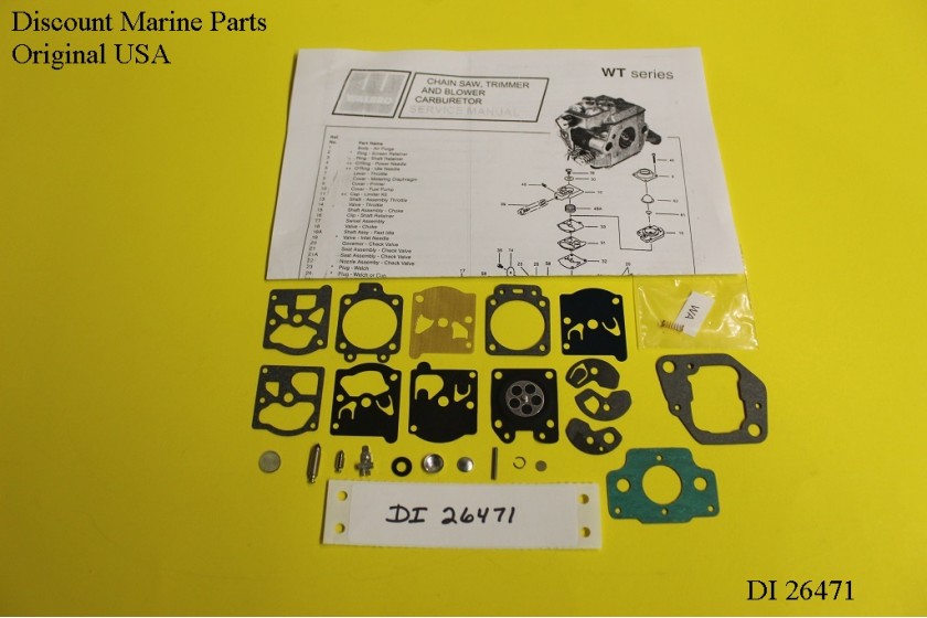 Echo CS300 CS3450 Chainsaw Carburetor Walbro WT385 Carb Kit DI 26471