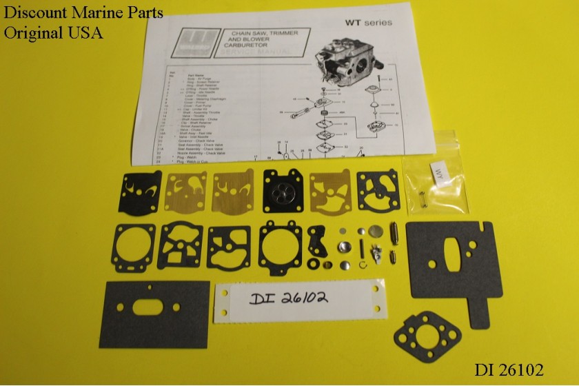 McCulloch Jenn Fene MB3202 Blower Carburetor Walbro WT615 Carb Kit DI 26102