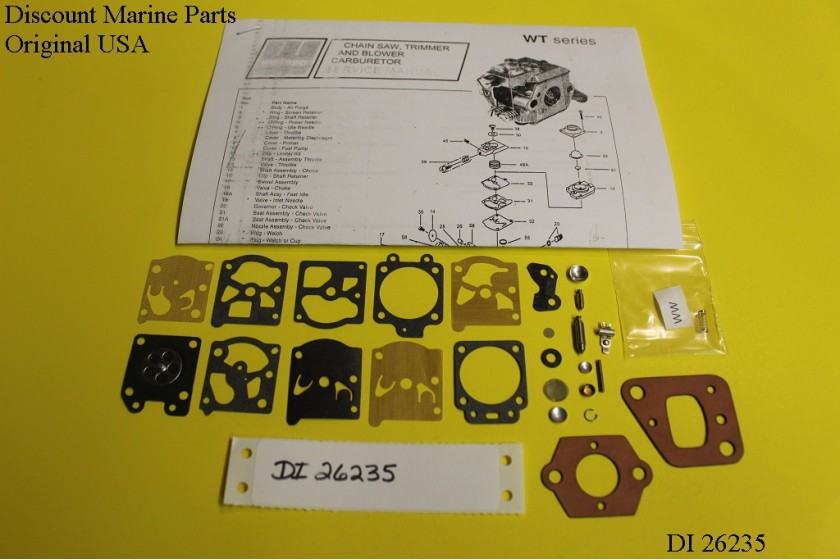 McCulloch MTD Chainsaw EB428 Eager Beaver 42cc Walbro WT746 Carb Kit DI ...